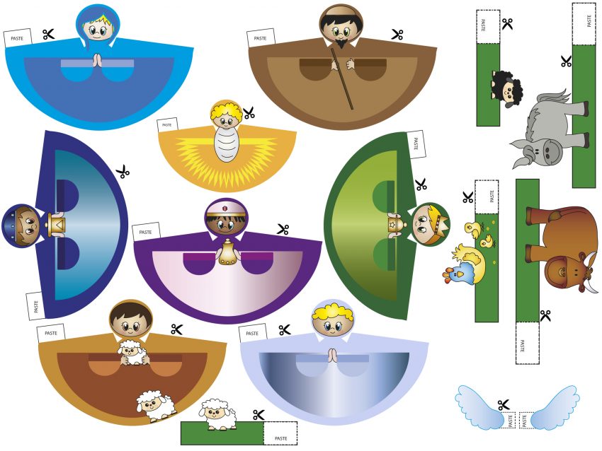 personaggi del presepe da ritagliare